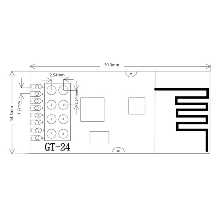 GT-24 GT-24 - радиомодуль на NRF24L01 PA+LNA для Arduino с доставкой по ...