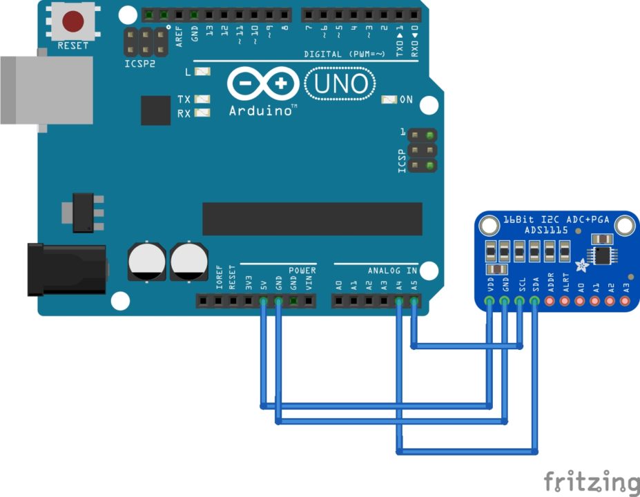АЦП Ads1115 Подключение модуля к Arduino Uno схема код и примеры блог