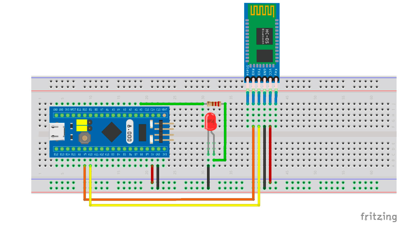 Подключение HC-05 к STM32: Схема и пример кода - блог