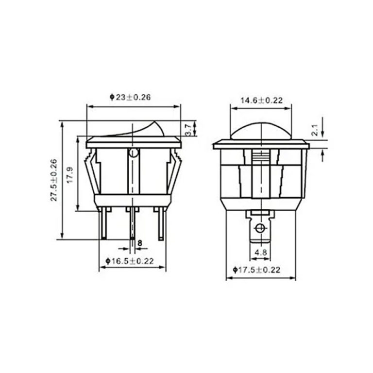 KCD1-105 купить в Москве переключатель двухпозиционный 220В / 6А с ...