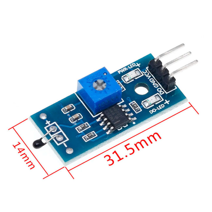 Модуль датчика температуры с компаратором LM393 купить в Москве с ...