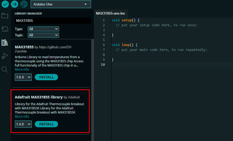 Модуль MAX31855 и Arduino UNO — Схема подключения и пример кода - блог