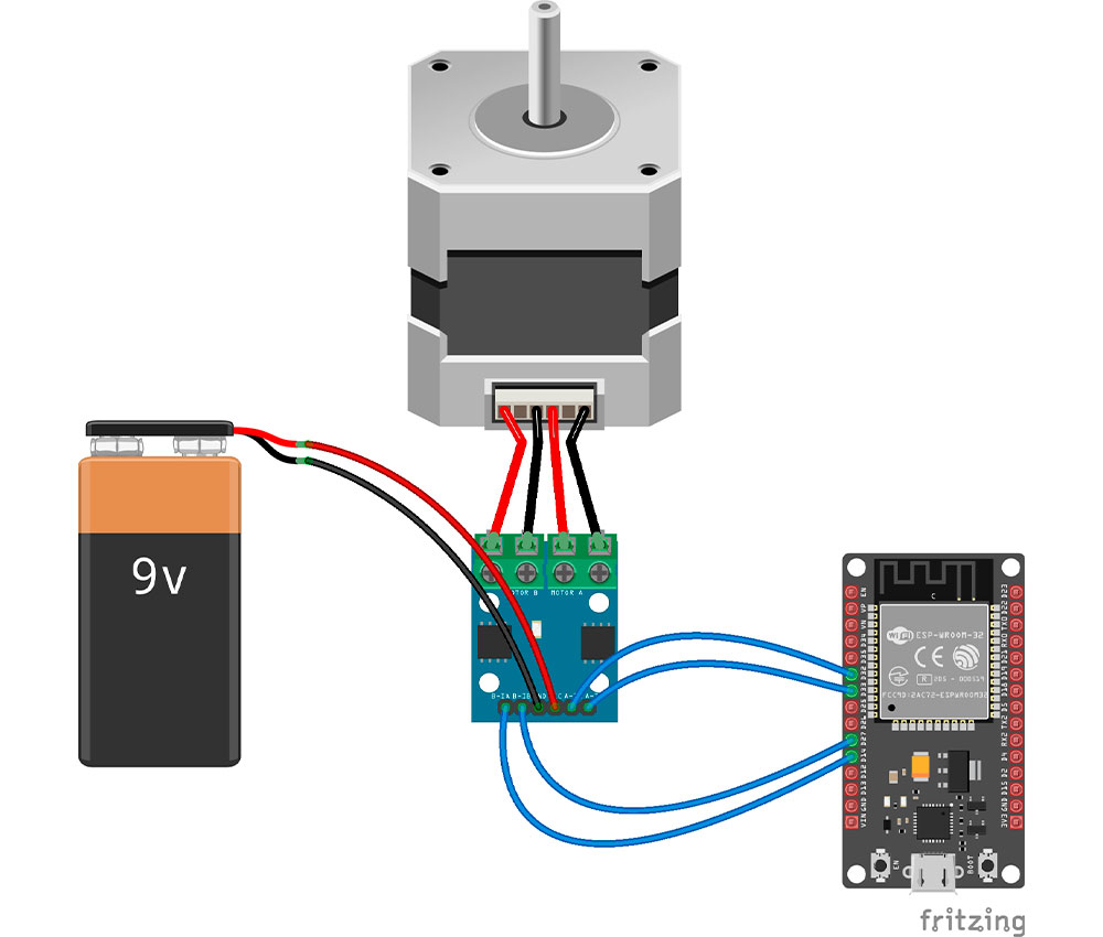NodeMCU-32S и H-мост драйвер L9110 — Схема подключения и пример кода - блог