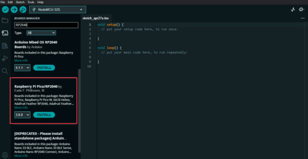 Руководство по программированию микроконтроллера RP2040 в среде Arduino IDE - блог