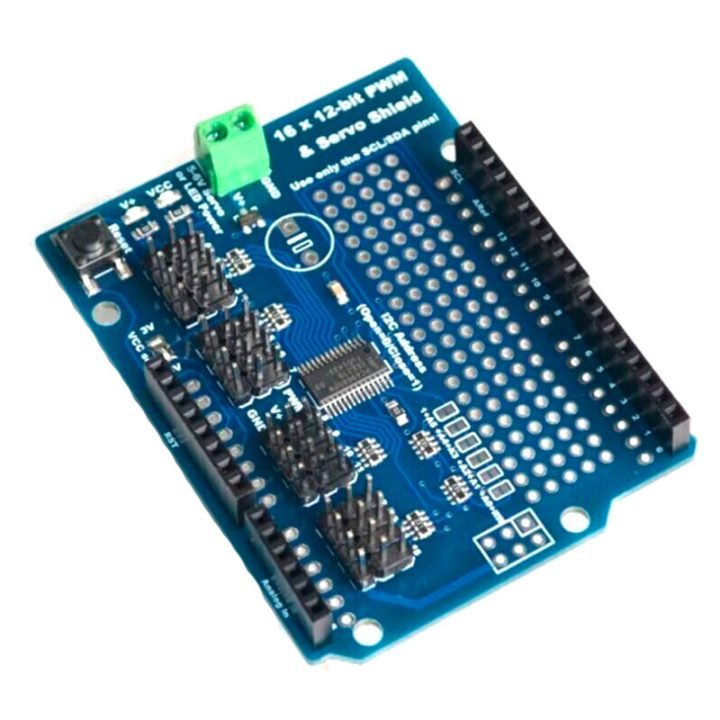 Купить в Москве Arduino PWM Servo Shield PCA9685 на 16 каналов для Arduino с доставкой по России ...