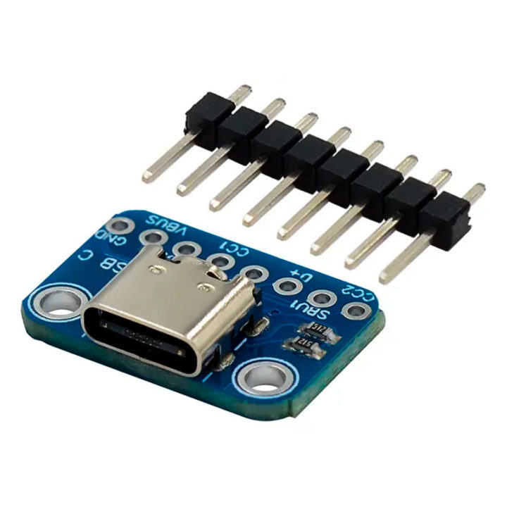 Переходник USB Type-C "Мама" на DIP 2.54мм 8 контактов купить в Москве ...