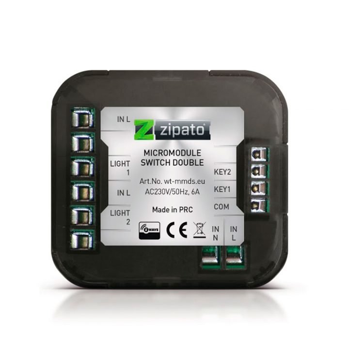 Zipato - купить в Москве микромодуль двухканального реле (1350Вт на ...